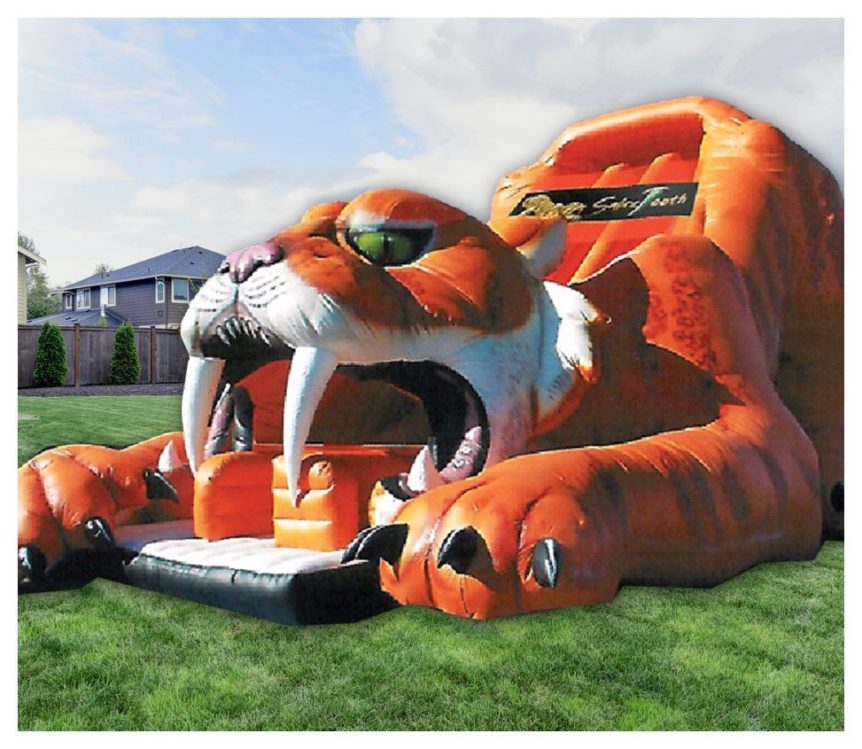 Sabretooth Tiger Slide Rental - Fantasy World Entertainment